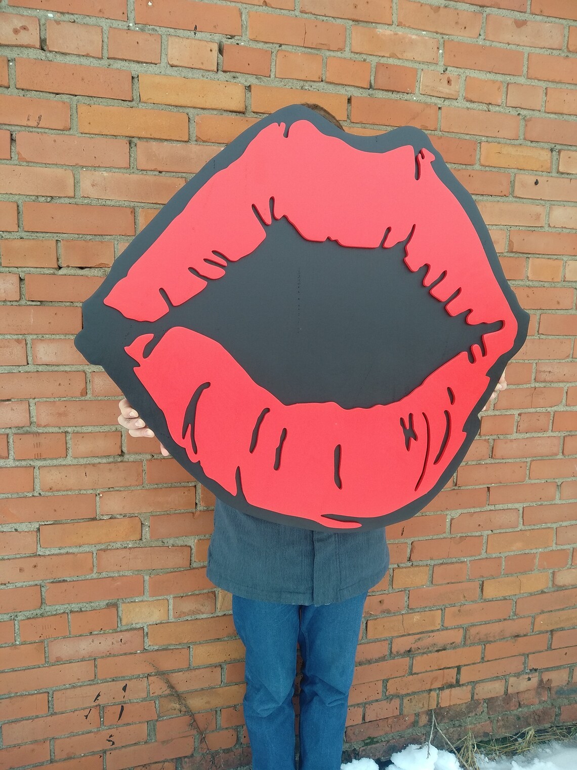 Wood Lips Wall Decor Custom Wooden Sign Famyly Sign Logo | Etsy