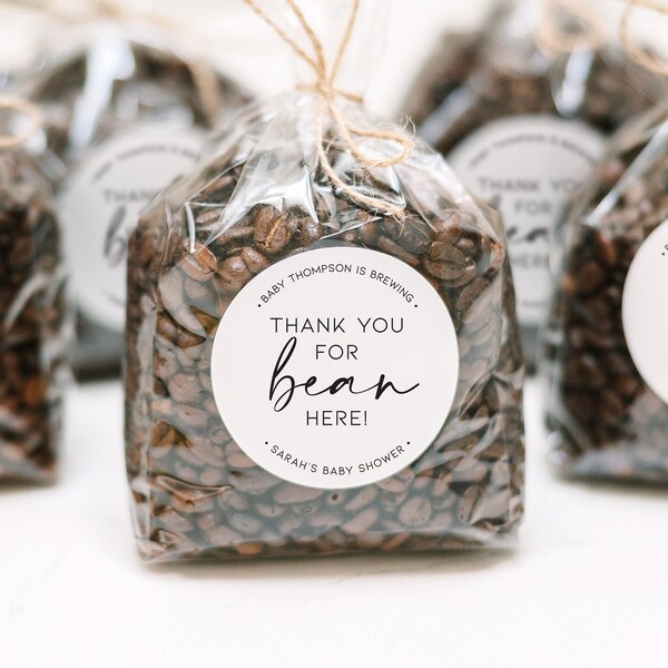 Coffee Beans Baby Shower Thank You Tags - Etsy