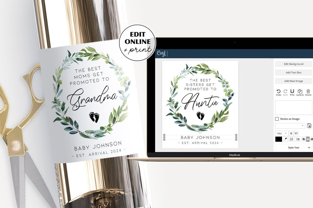 Printable Baby Announcement Label Template • the Best Moms Get Promoted ...