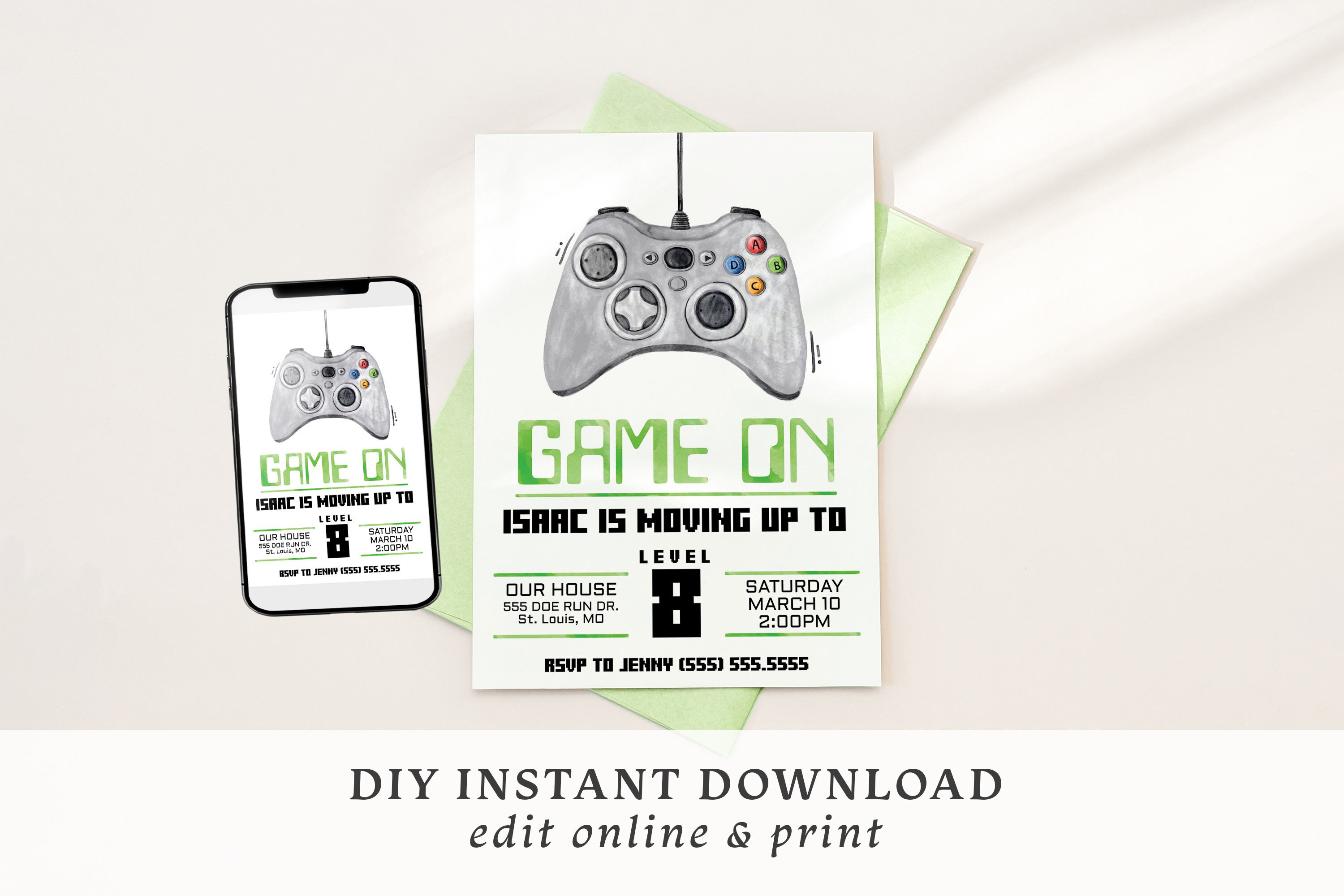 Xbox Party Invitation Templates