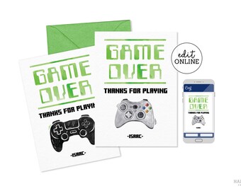 Gaming Thank You Card - Etsy