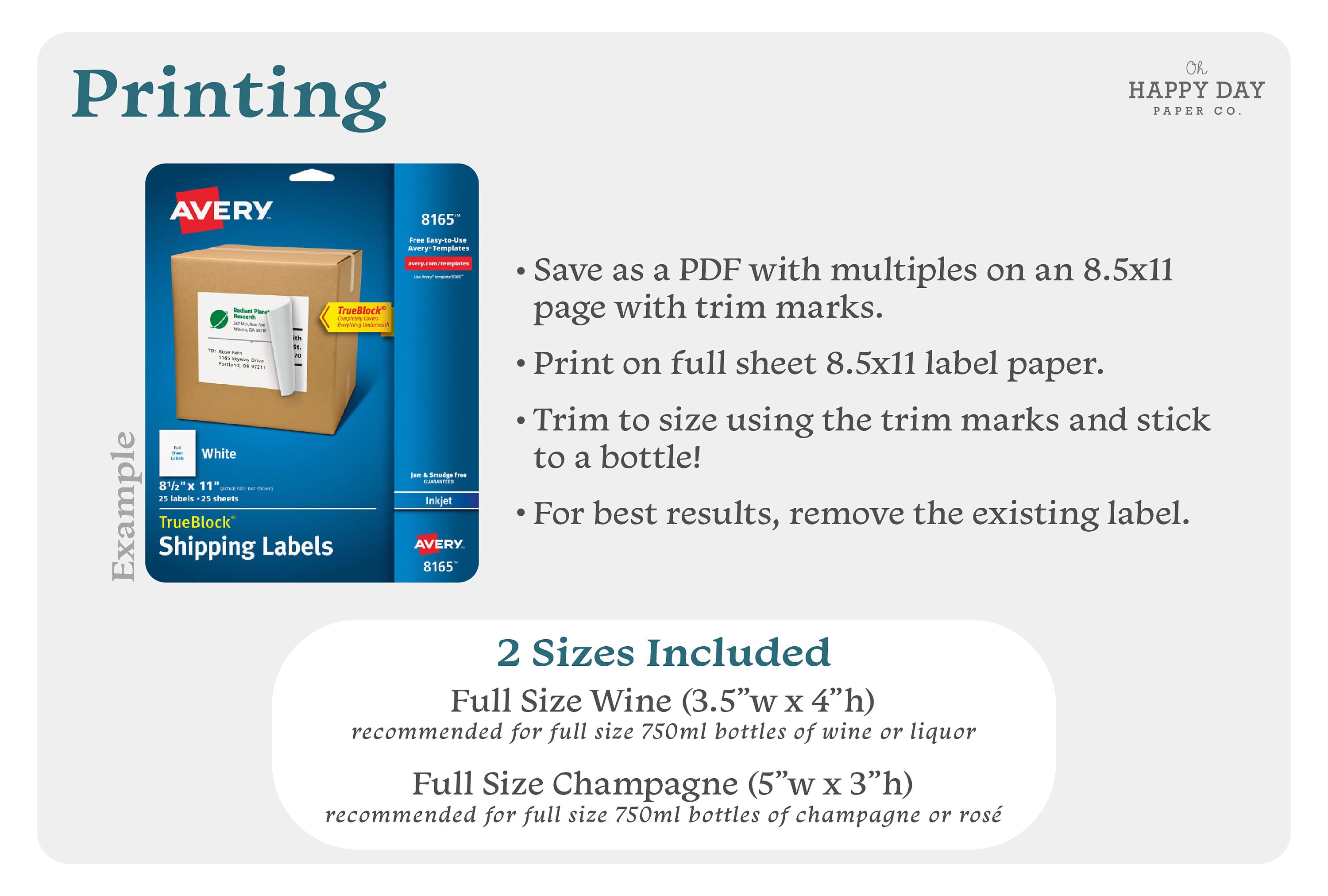 Printable Baby Announcement Label Template Pairs Well With - Etsy