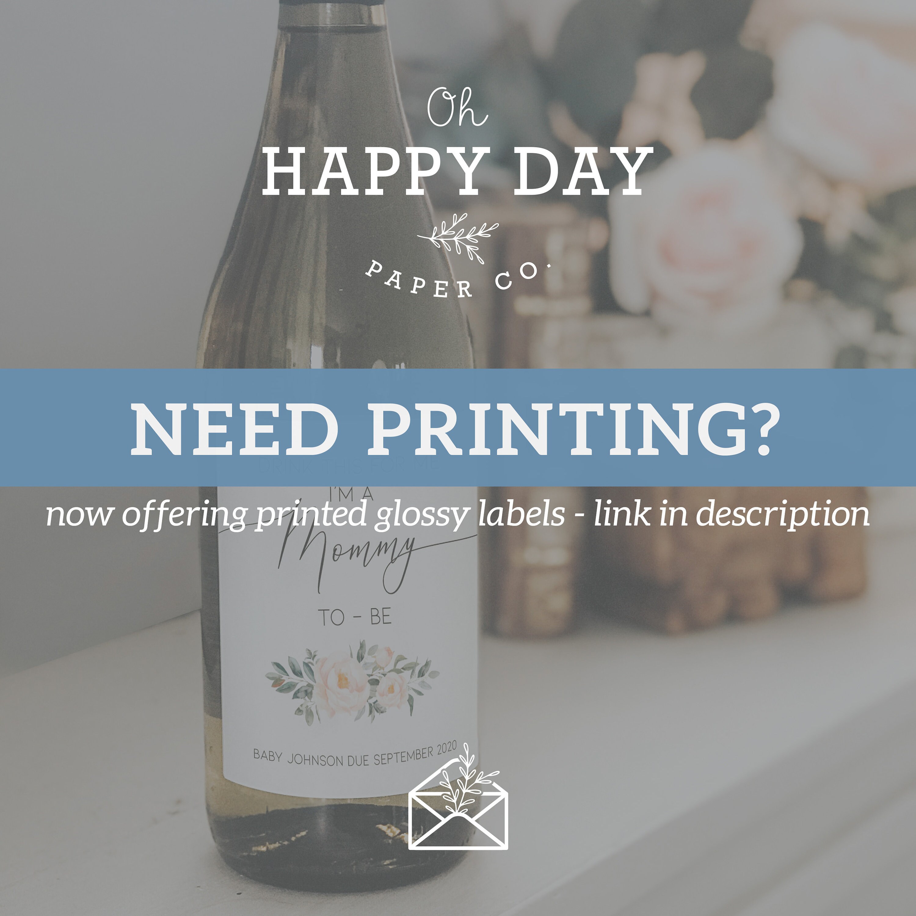 Printable Baby Announcement Label Template Pairs Well With - Etsy