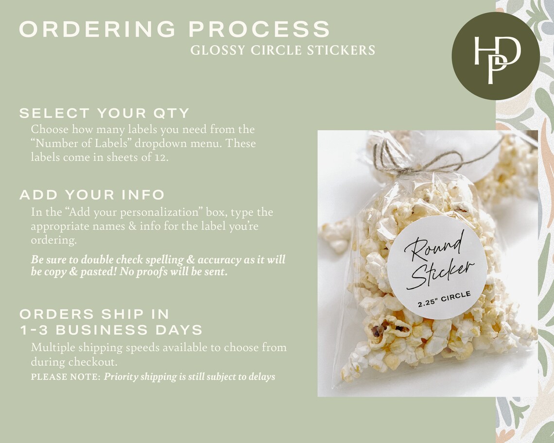 Circle Labels for Popcorn Favor Bags Thanks for Popping by - Etsy