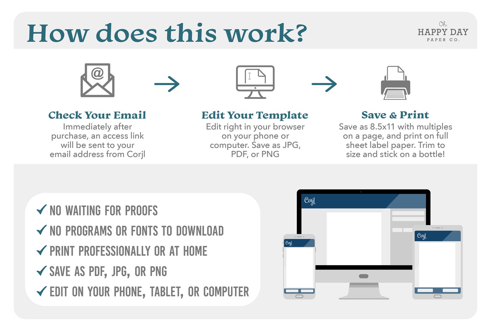 Printable Baby Announcement Label Template Pairs Well With | Etsy
