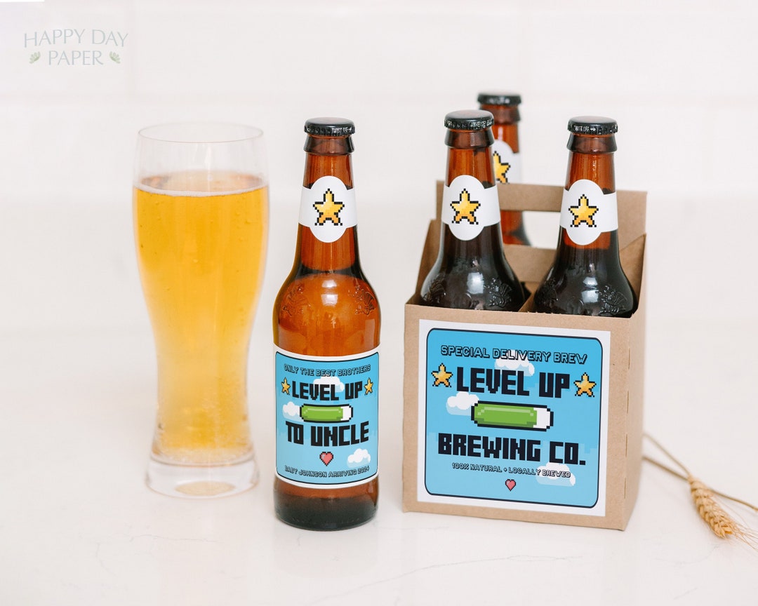 Gamer Baby Announcement Beer Label With Optional Carrier • the Best ...