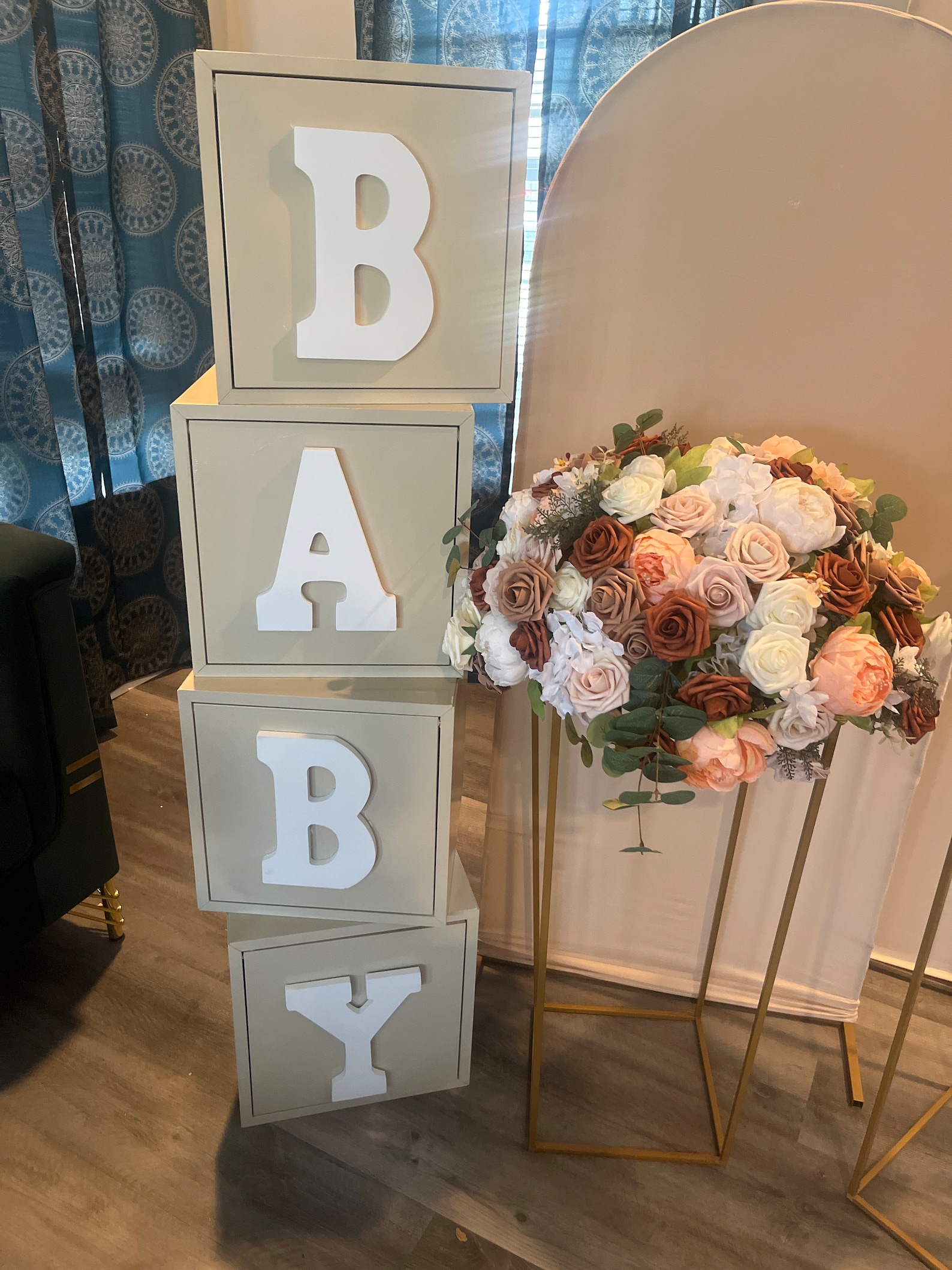 Baby Shower Boxes/cabinets, 14” Block Letters, Large Wooden Alphabet ...