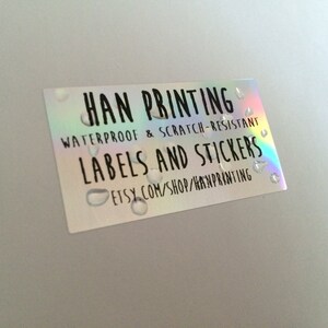 30 Waterproof Custom Return Address Labels With Many Font Options - Silver Hologram Hanprinting ...