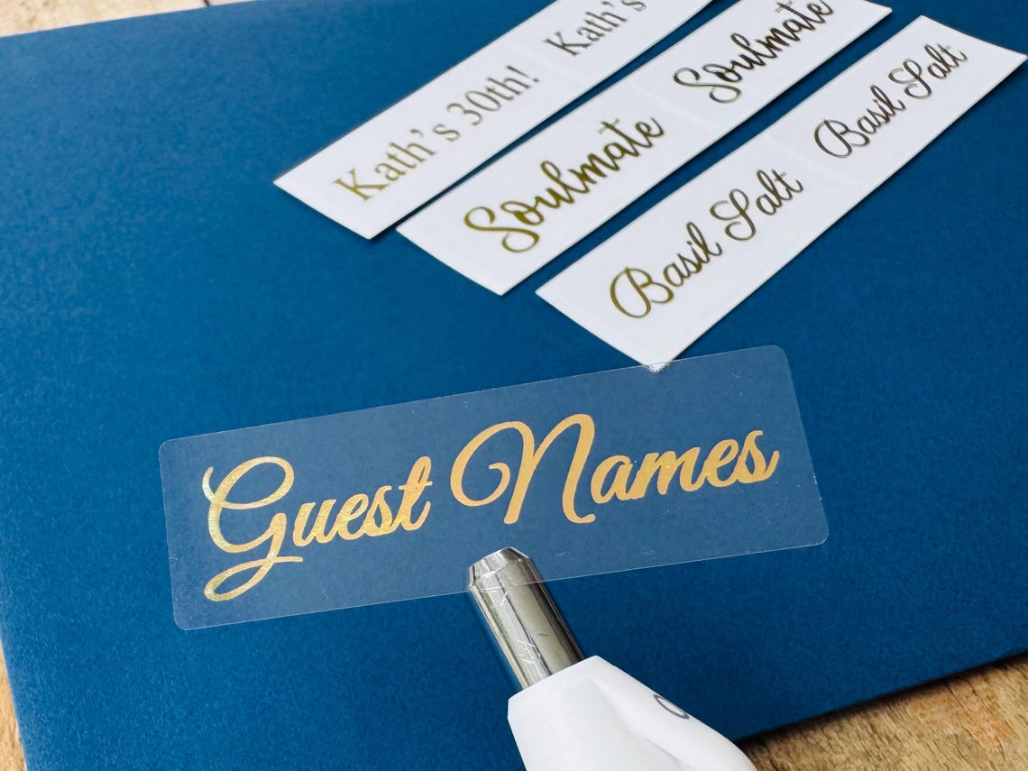 Personalized Guest List Clear Name Stickers: Birthday Wedding Custom ...
