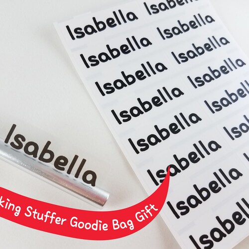 Clear Name Stickers Waterproof Clear Name Labels - Etsy