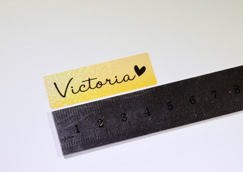 Glitter Rainbow Waterproof Long Name Stickers Daycare Labels - Etsy