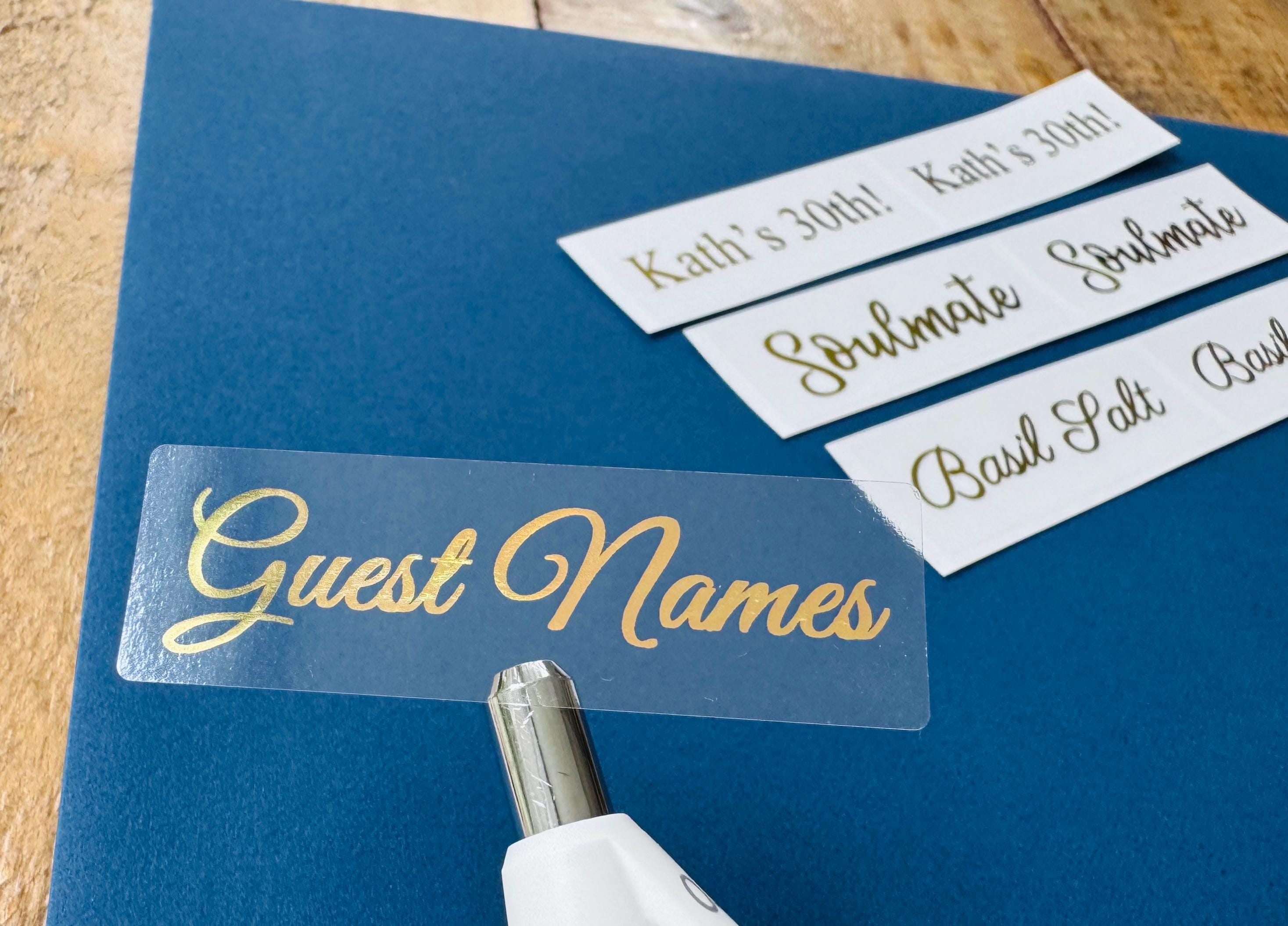 Personalized Guest List Clear Name Stickers: Birthday Wedding Custom ...