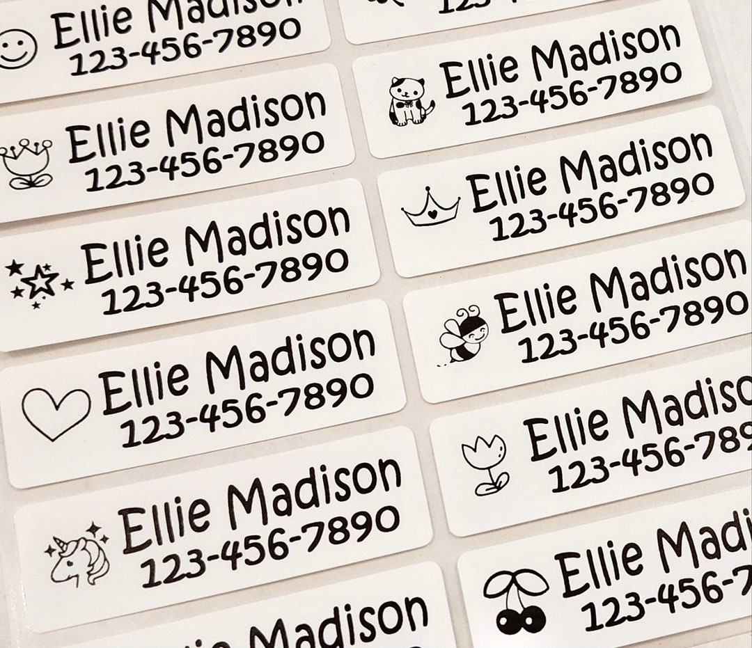 Girl's Iron-on Sew Clothing Labels: White Fabric Name Tags (16 Ct) - Etsy