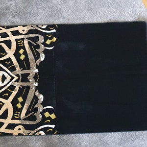 Muslim Prayer Mat Islamic Arabic Letters Art Embroidered Salah Rug With ...