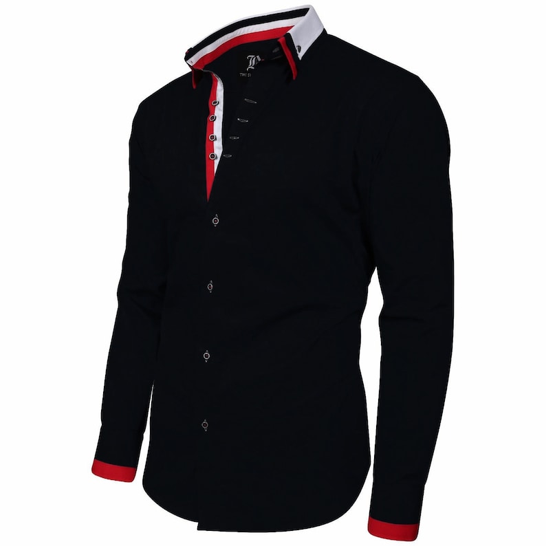 Men's Triple Collar Formal Shirt Men Italian Shirt Designer Great ...