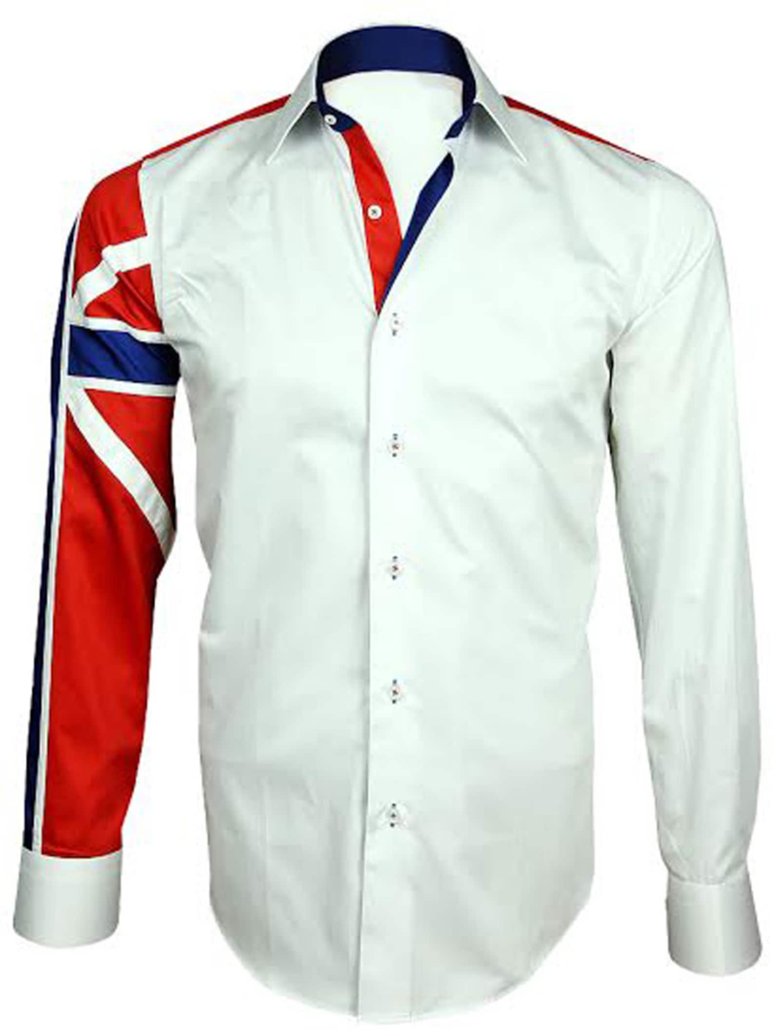 Men's Union Jack Formal Shirt Men Italian Shirt Designer Great Quality ...