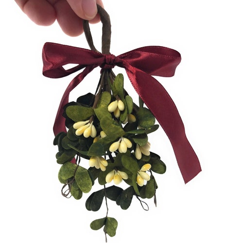 Real Mistletoe Dipped in 24k Gold Ornament | Etsy