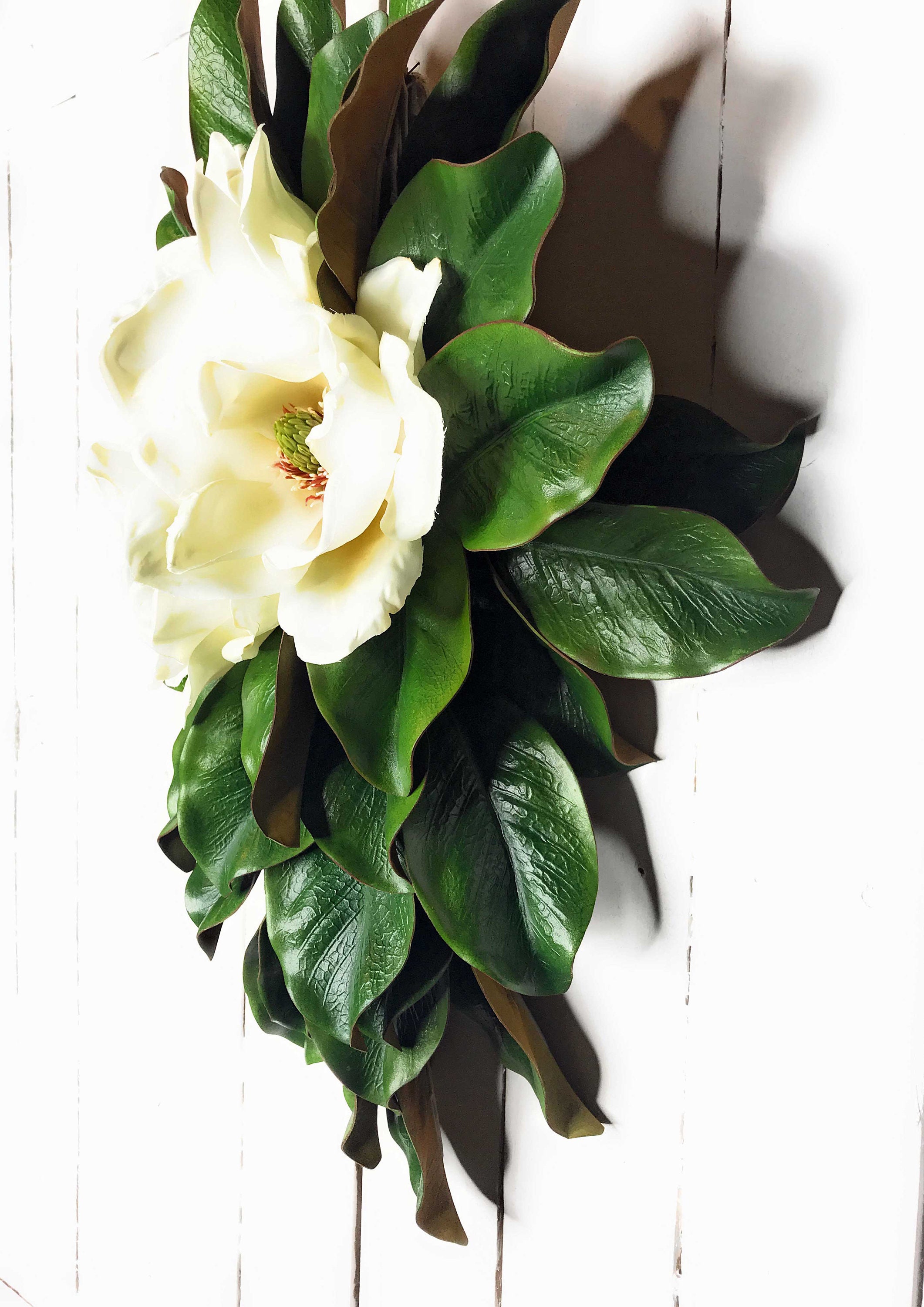 Magnolia Swag Wreath for Front Door or Wall-floral | Etsy