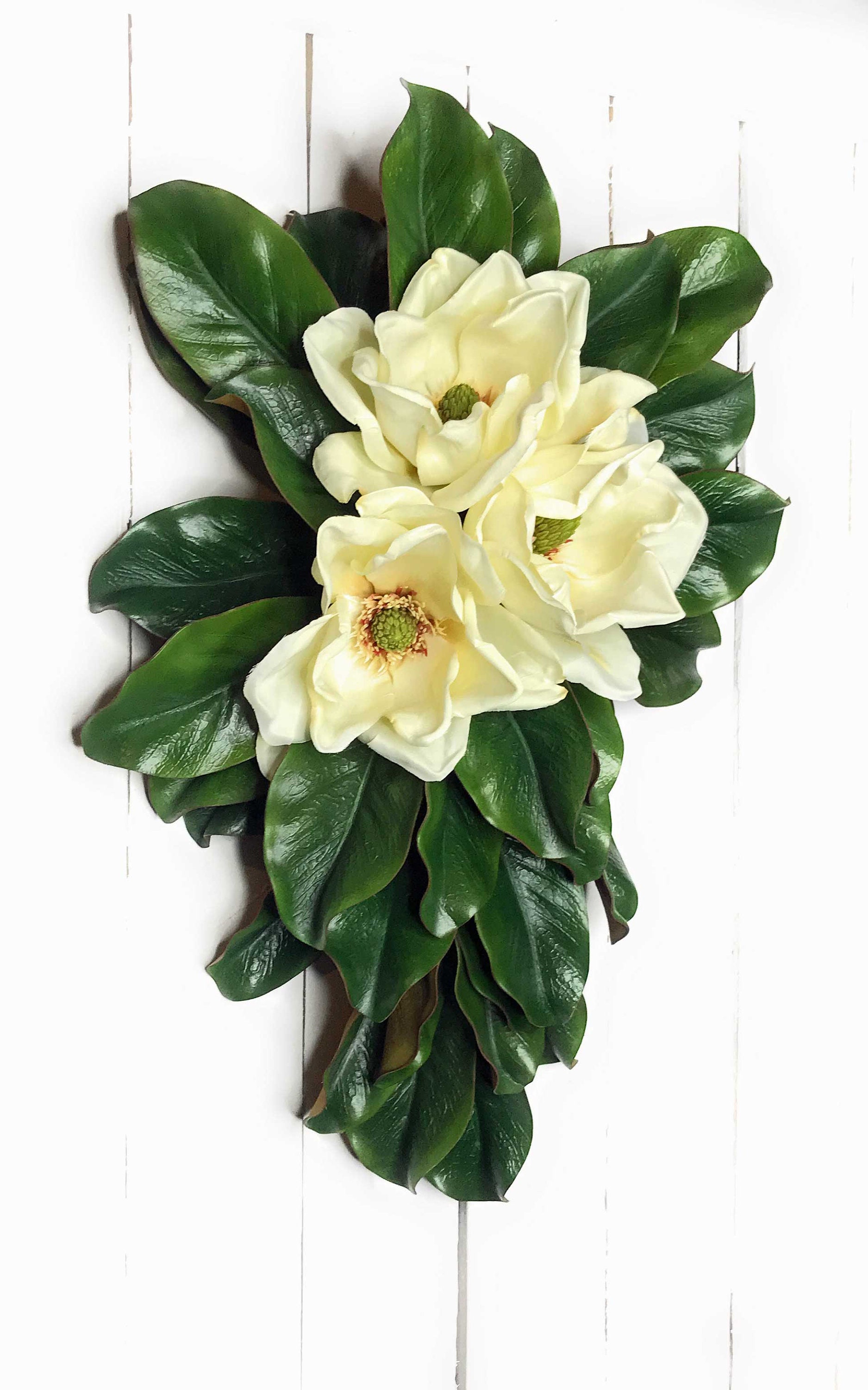 Magnolia Swag Wreath for Front Door or Wall-floral | Etsy