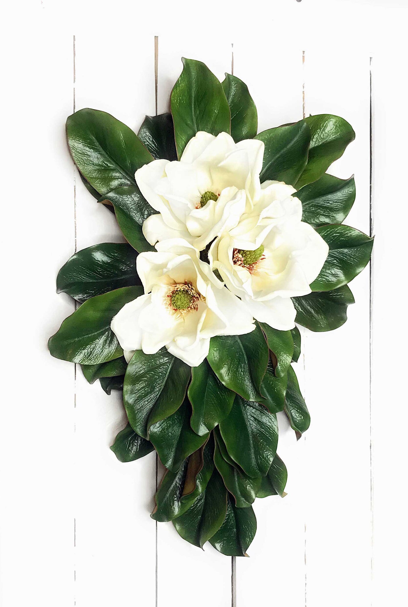 Magnolia Swag Wreath for Front Door or Wall-floral | Etsy