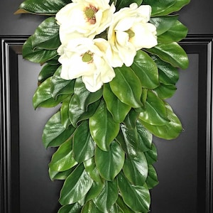 Magnolia Swag Wreath for Front Door or Wall-floral Swag-farmhouse Swag ...