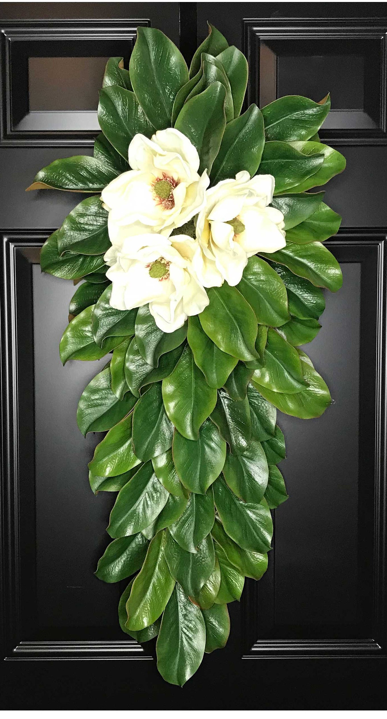 Magnolia Swag Wreath for Front Door or Wall-floral | Etsy