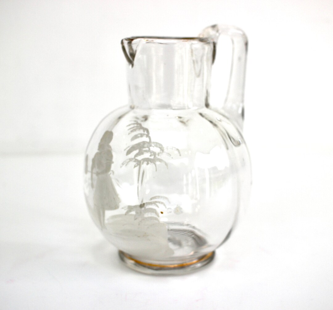 Antique Clear Mary Gregory Style Milk Jug - Etsy