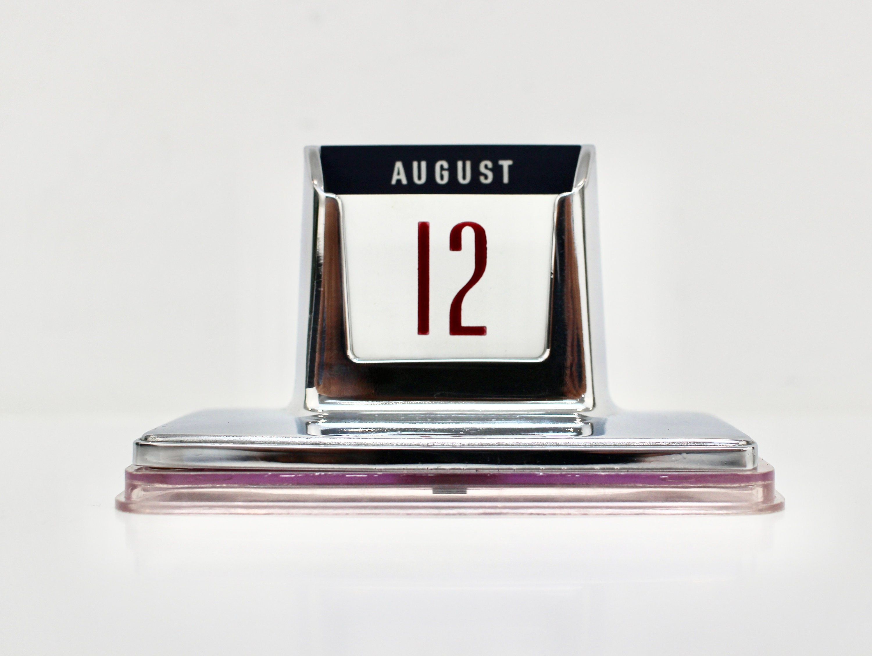 Art Deco Chrome Desk Calendar - Etsy UK