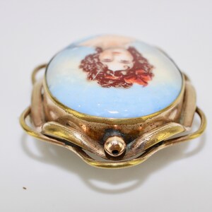 Hand Painted Porcelain Portrait Brooch c. 1850's | Etsy
