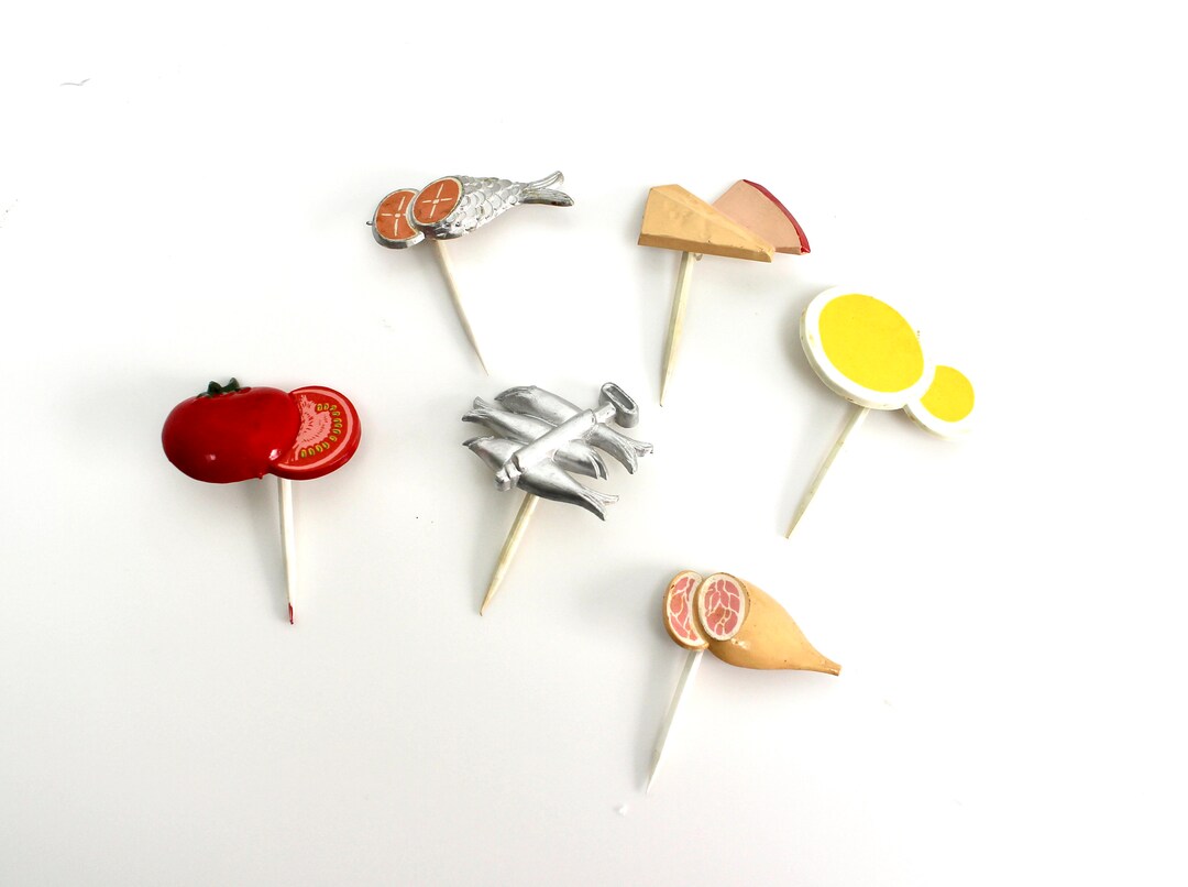 Retro Sandwich Markers, Mid Century Kitsch - Etsy