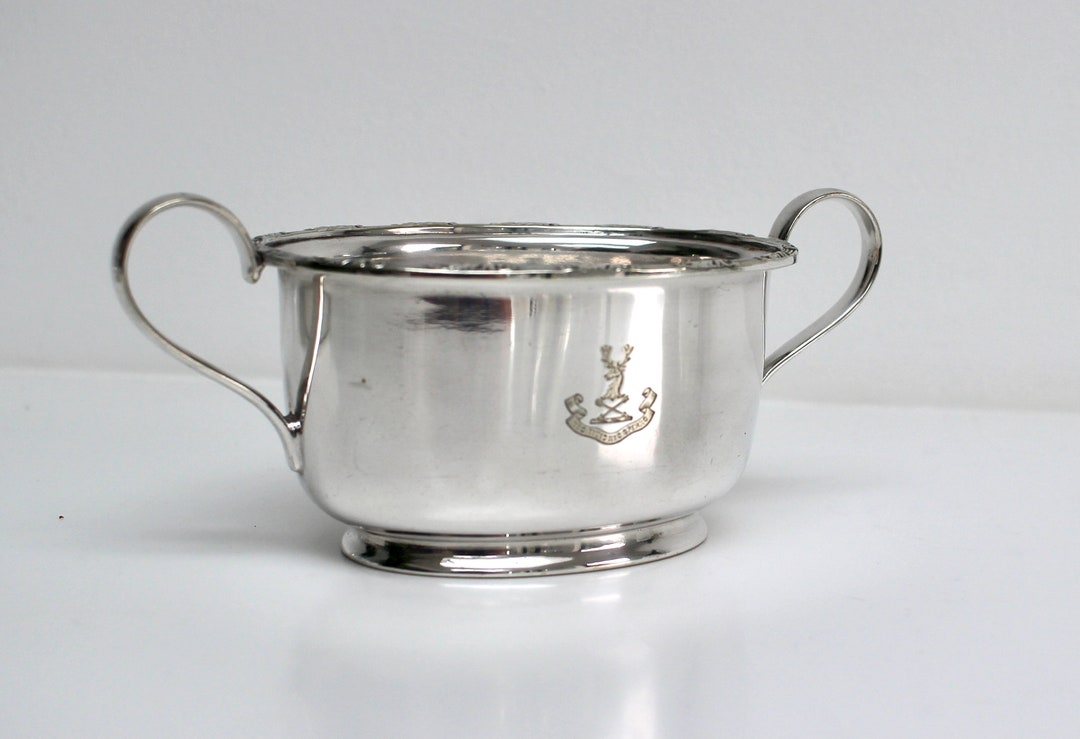 Sugar Bowl, Bearing Family Crest & Motto "nec Timeo Nec Sperno" - Etsy
