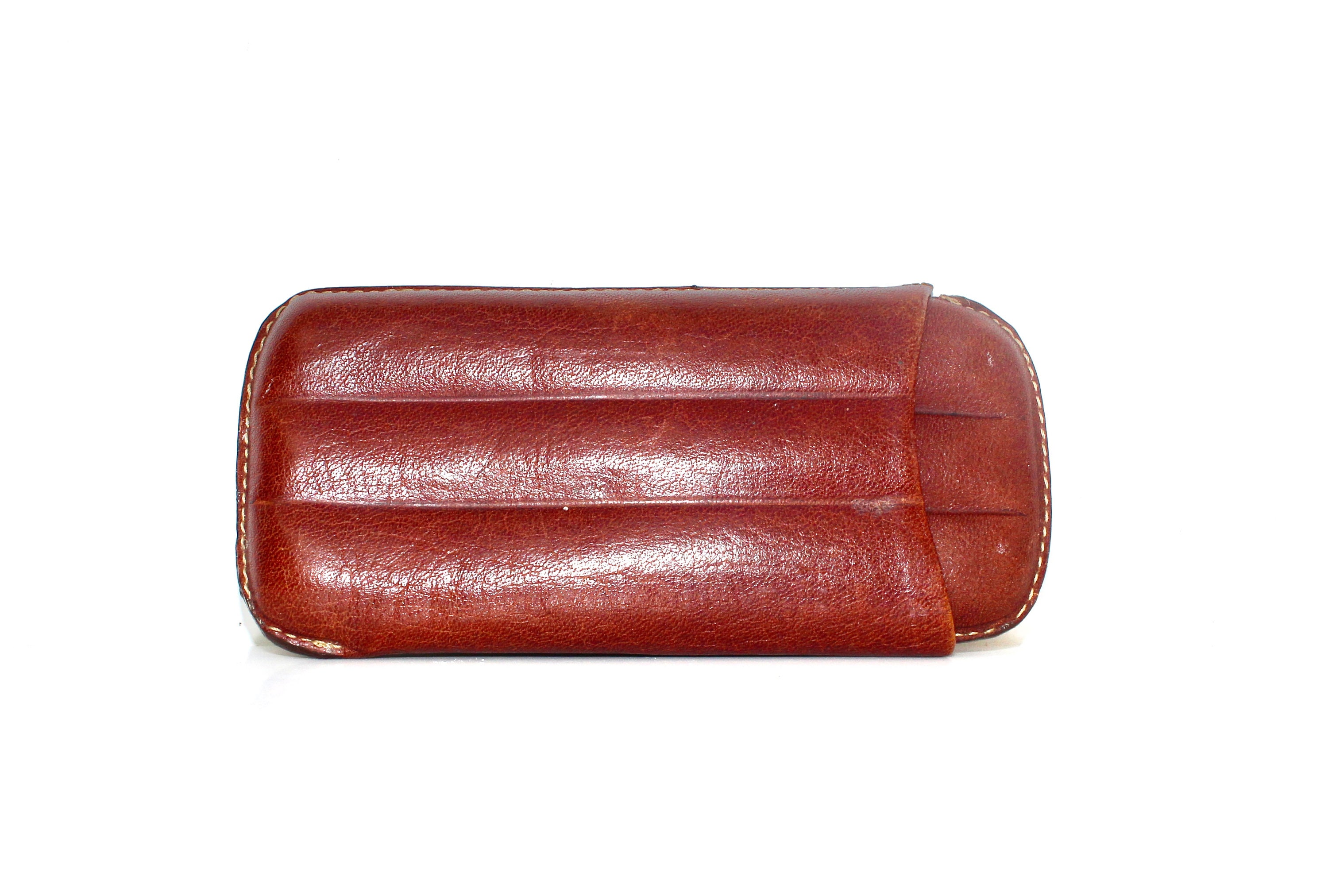 Antique Leather Cigar Case Mahogany Coloured Leather - Etsy