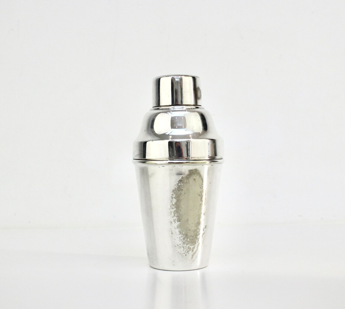 Cocktail Shaker 1930's Half Pint Silver Plate Shaker With | Etsy UK