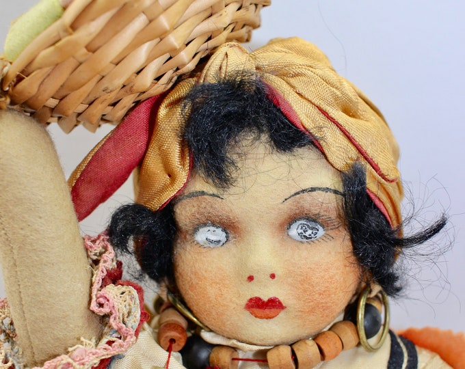 Hand Made Brazilian Bahia Felt Doll, Extremely Beautiful Face, - Etsy 日本