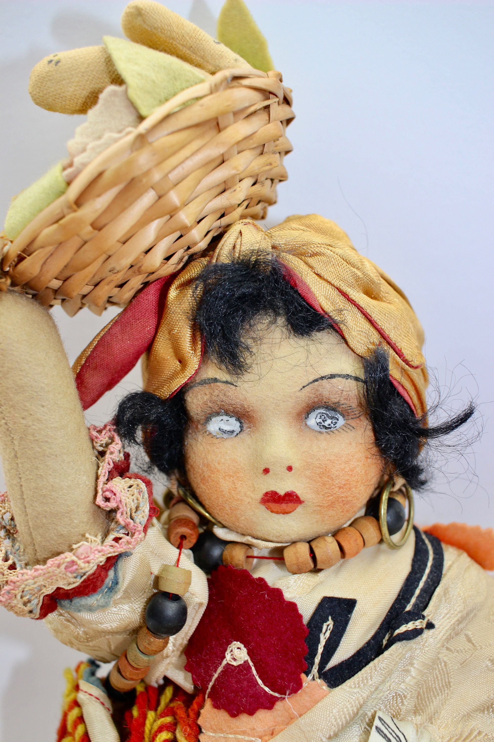 Hand Made Brazilian Bahia Felt Doll Extremely Beautiful | Etsy