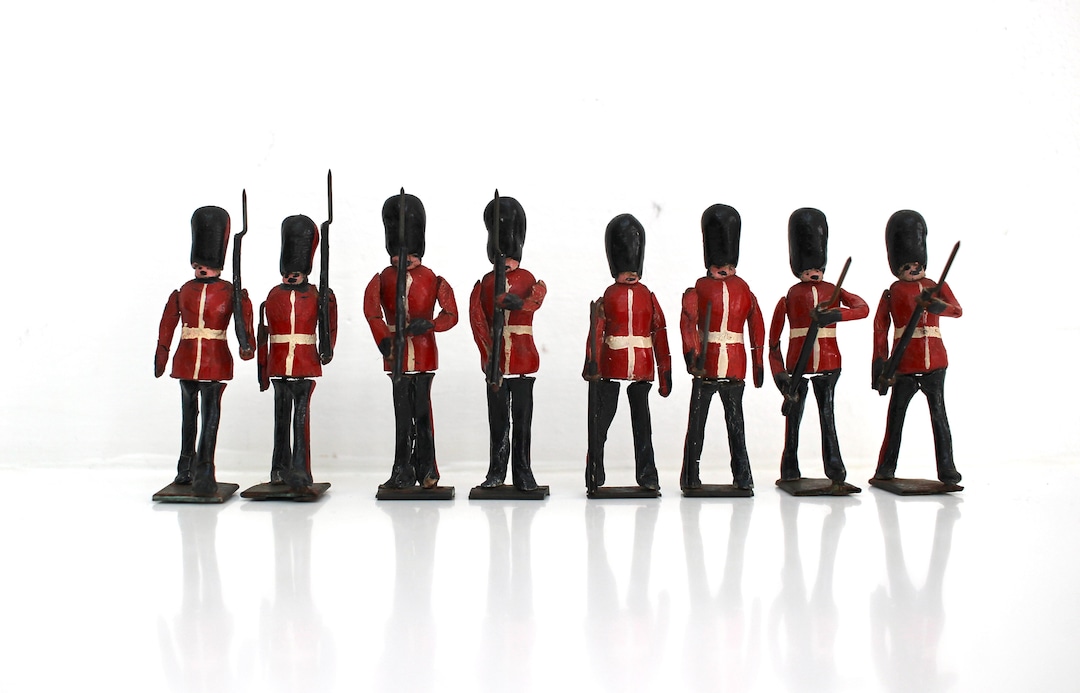 Handmade Vintage Toy Soldiers, Eight Coldstream Guard Figures, - Etsy