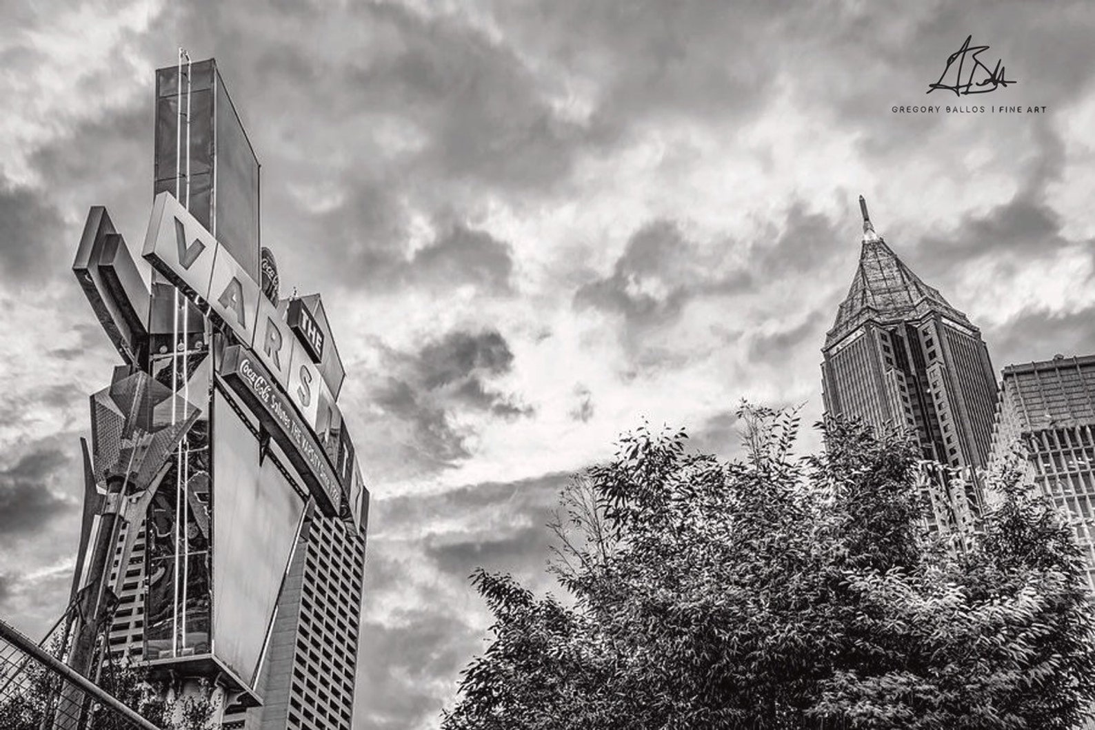 The Varsity Neon Sign Atlanta Georgia Print Black and White | Etsy