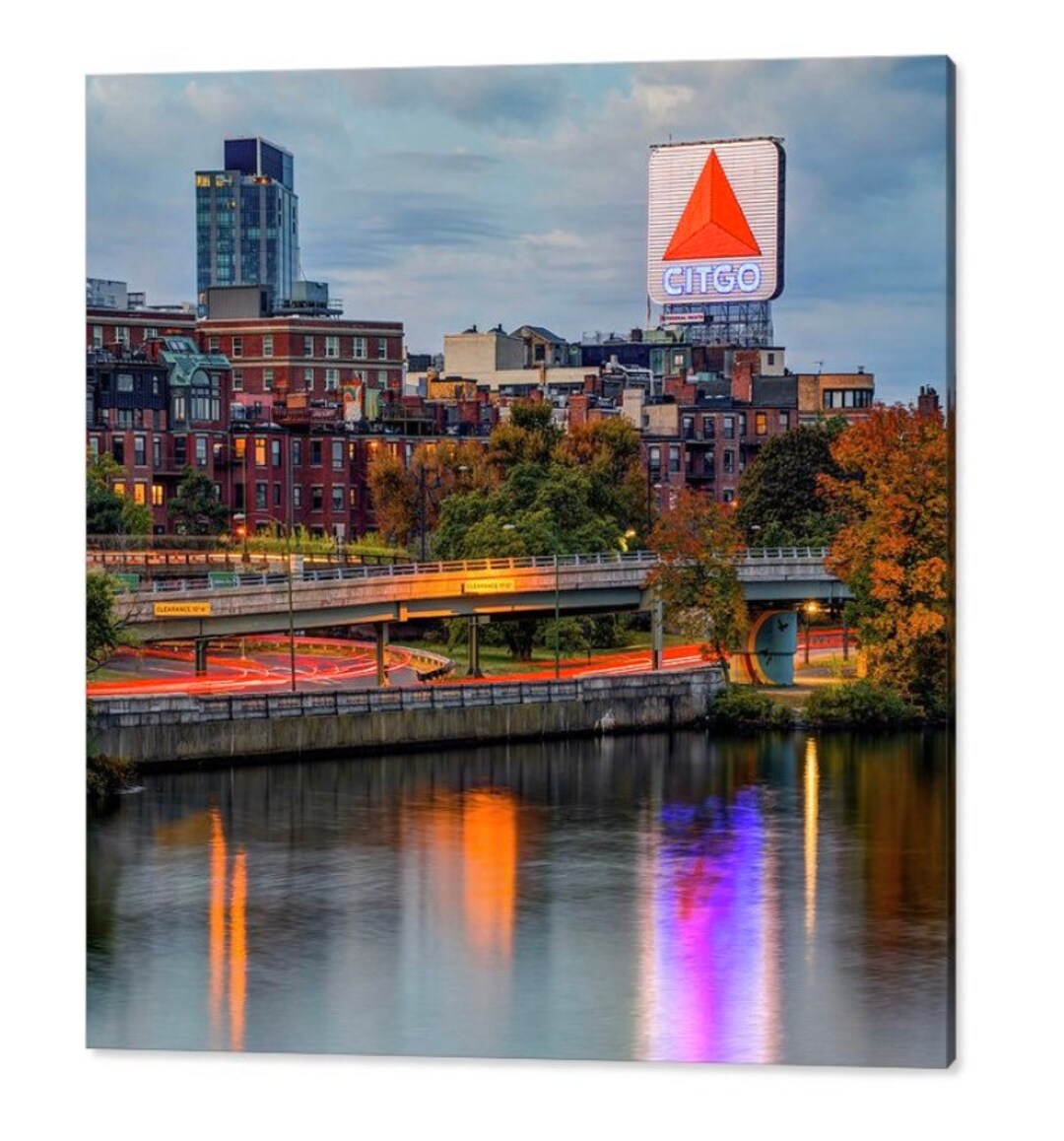 Boston Skyline, Fenway Citgo Sign, Massachusetts Art, Charles River ...