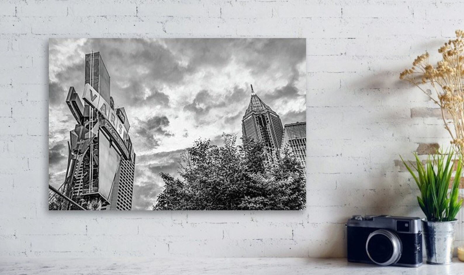 The Varsity Neon Sign Atlanta Georgia Print Black and White | Etsy