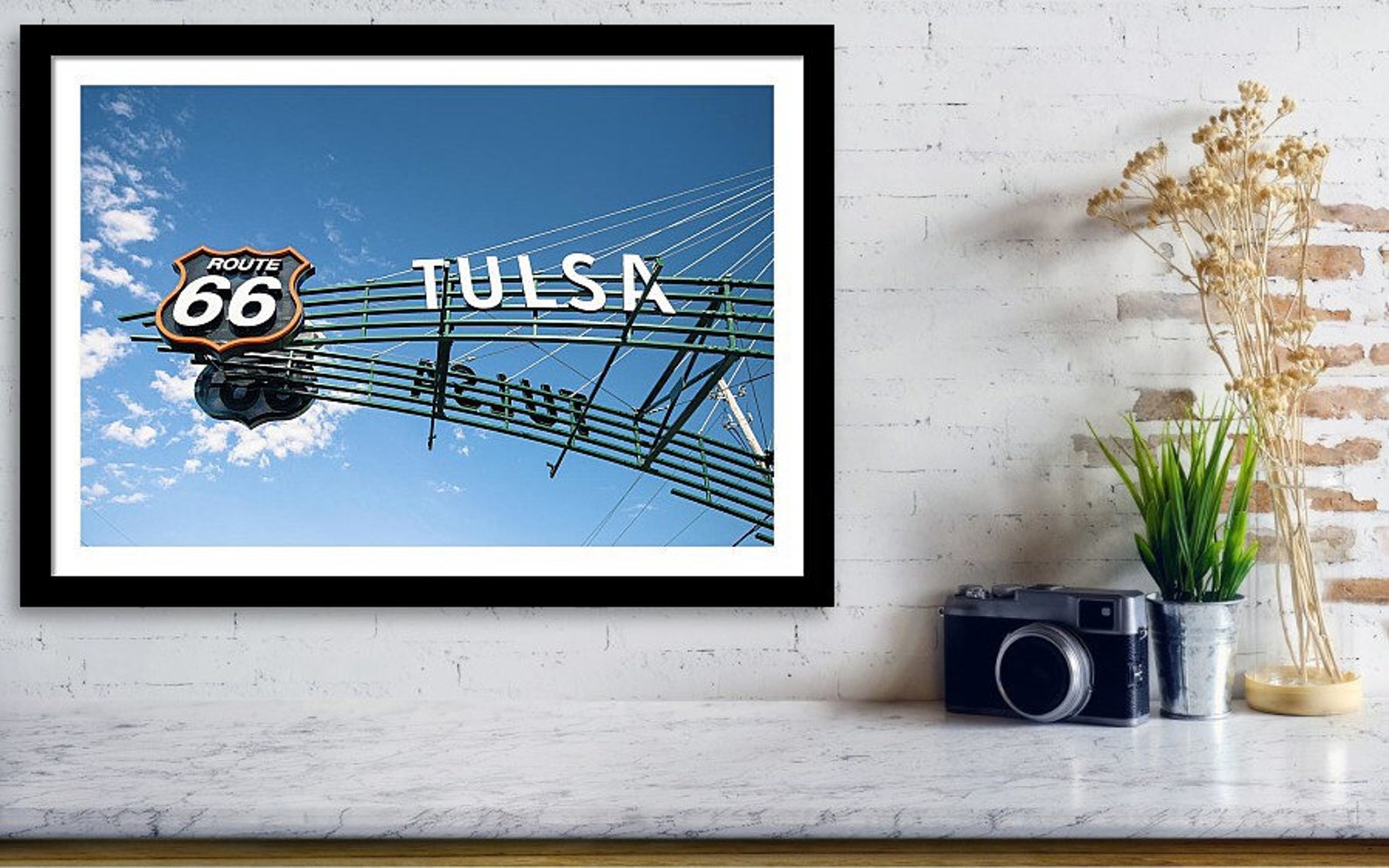 Tulsa Route 66 Wall Art Oklahoma Route 66 Print Tulsa 66 | Etsy