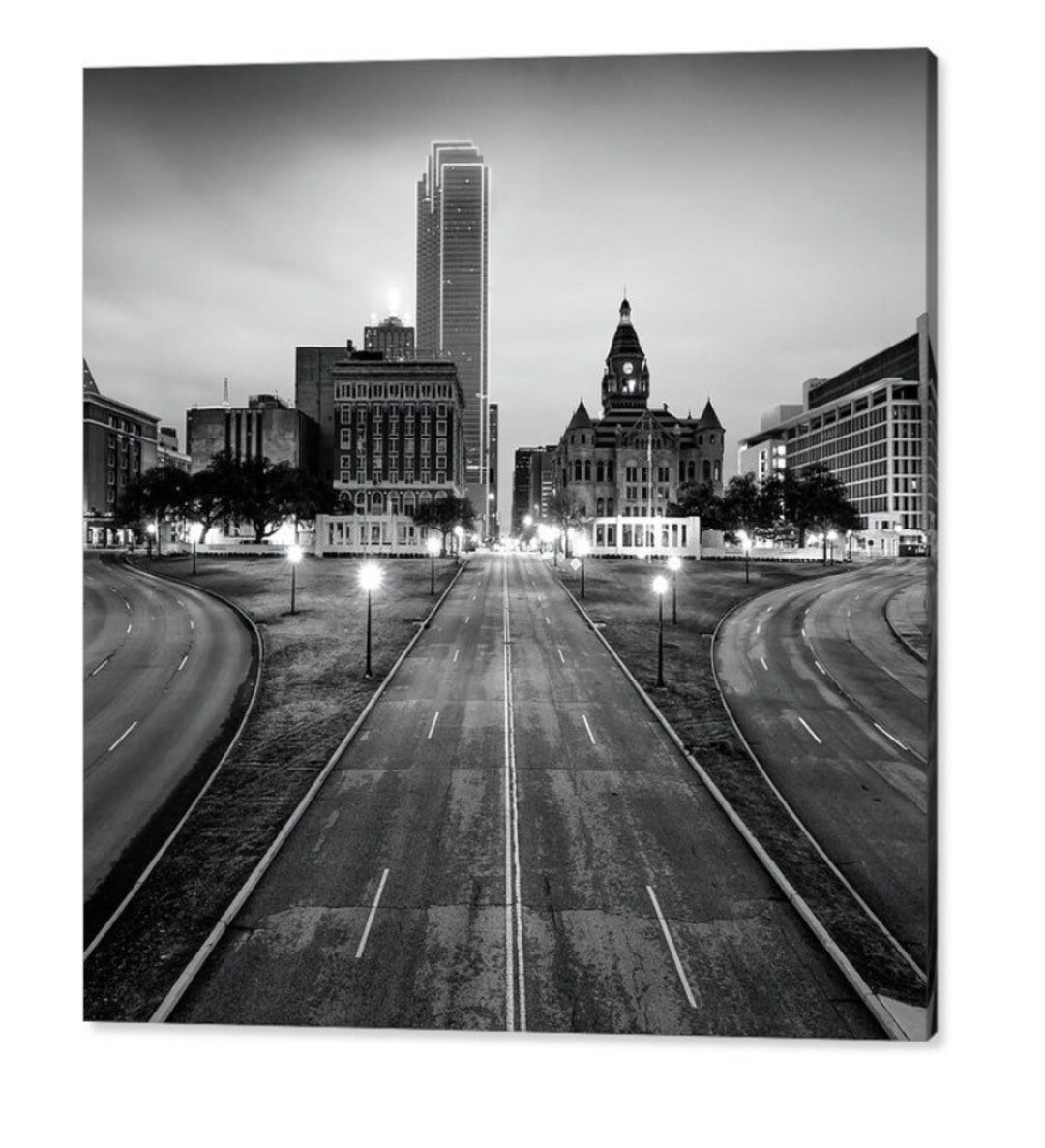 Dallas Texas Skyline Print, Square Format Print, Dallas Texas Art ...