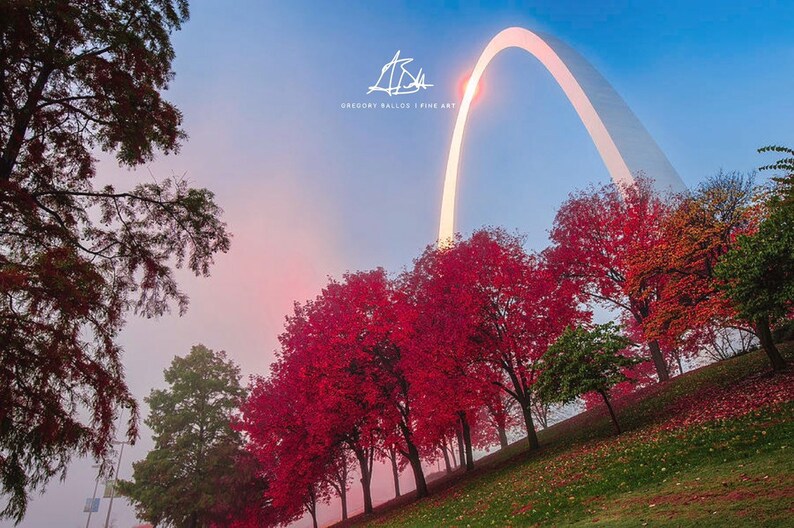 Saint Louis Arch Autumn Wall Art St Louis Arch Print Fall - Etsy