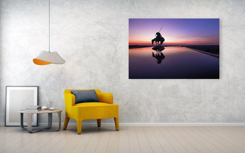 Native American Wall Art Print End of the Trail Statue Top - Etsy