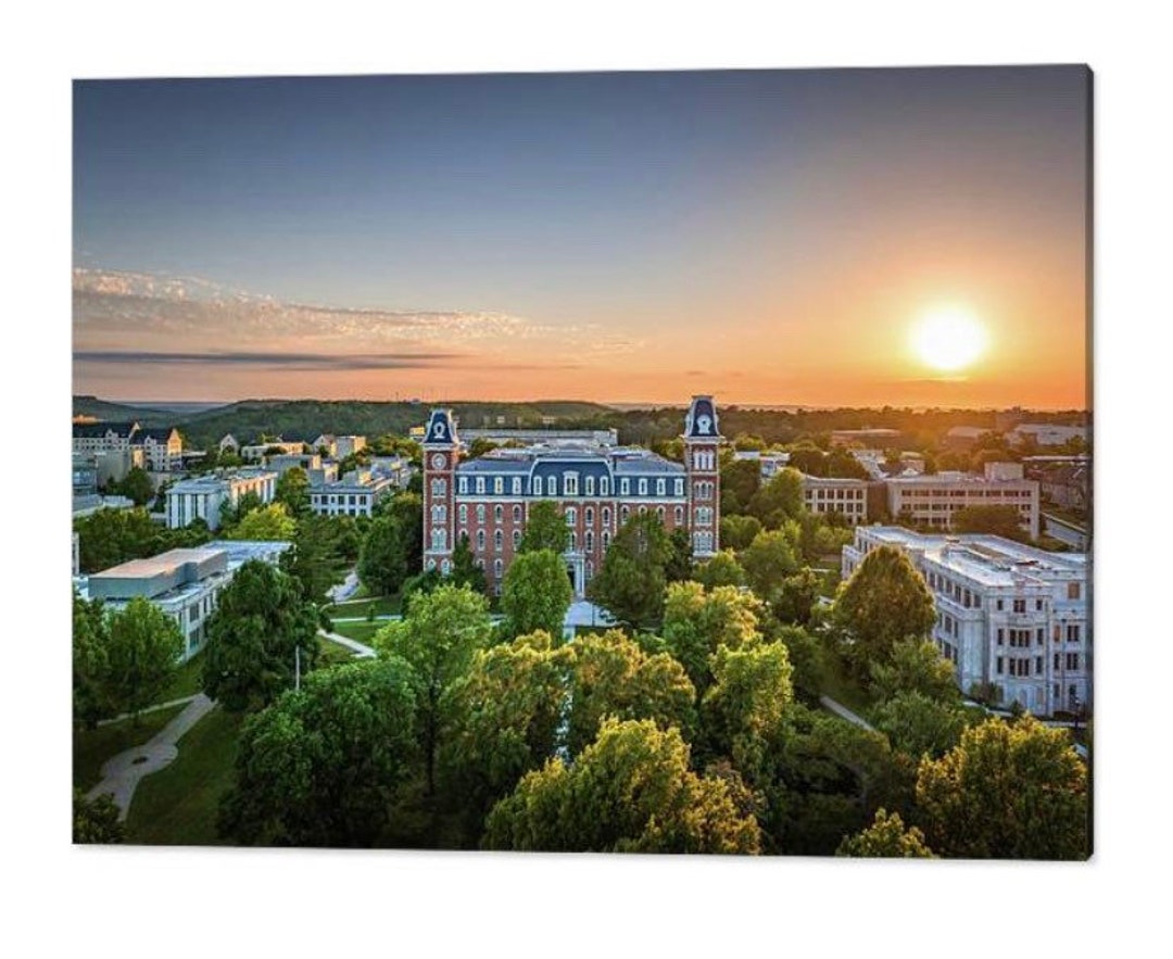 Arkansas Landmarks, Old Main, Wall Decor, From Above, Fayetteville, NWA ...