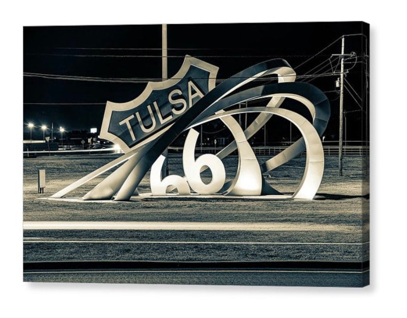 Tulsa Oklahoma Route 66 Rising Landmark Photography Broken | Etsy