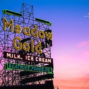 Tulsa Meadow Gold Neon, Route 66 Neon, Neon Sign Print, Tulsa Oklahoma ...