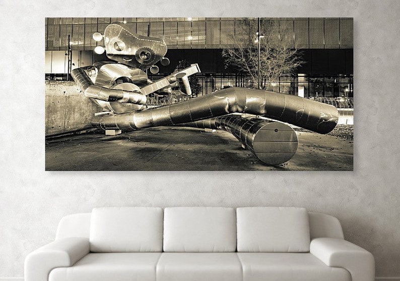 Dallas Sepia Prints Traveling Man Dallas Texas Panorama - Etsy