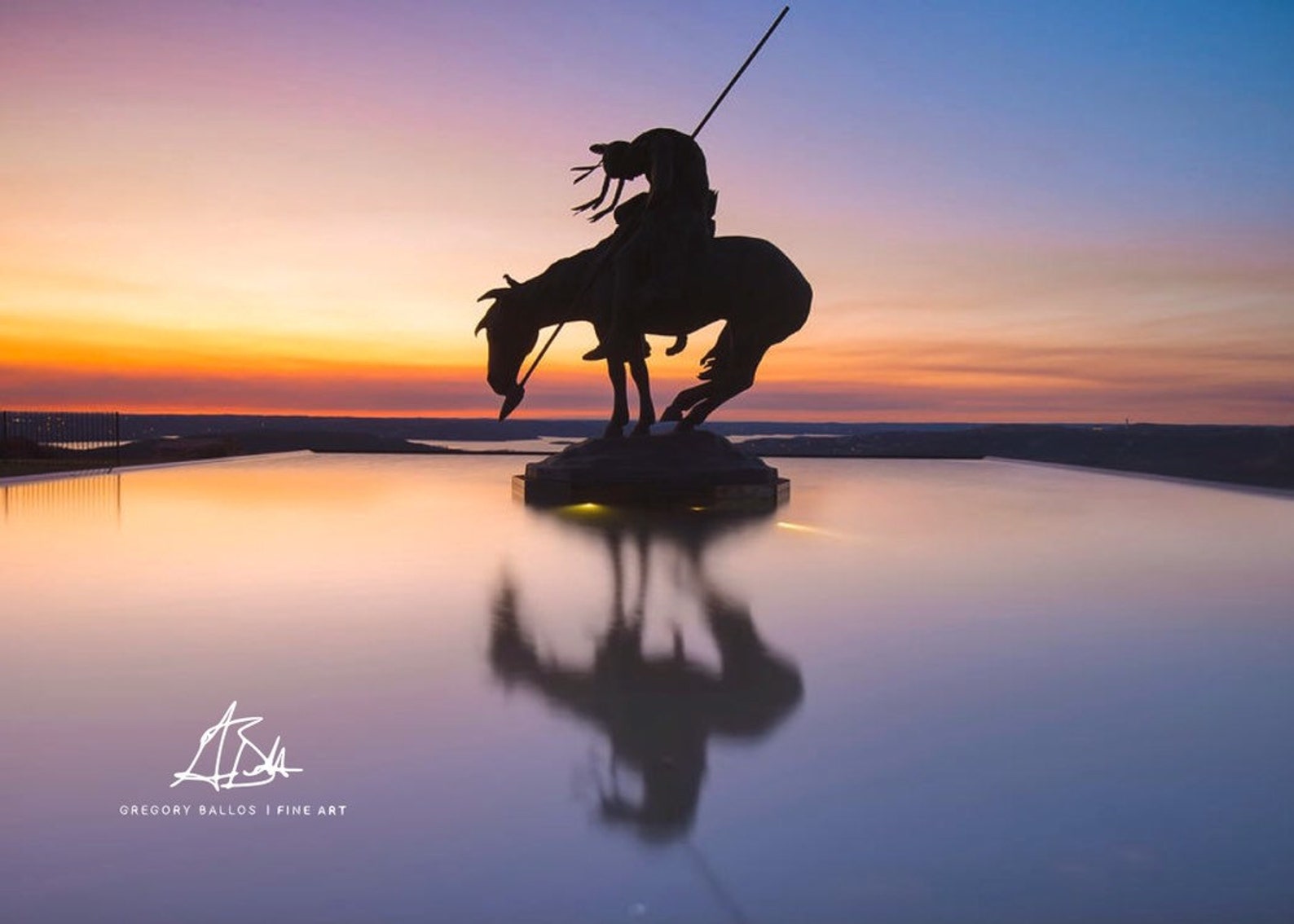 End of the Trail Statue Native American Print Horse - Etsy