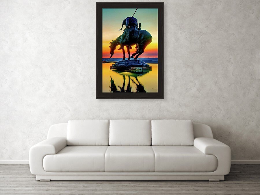 End of the Trail Statue Print: Missouri Sunset Wall Art - Etsy