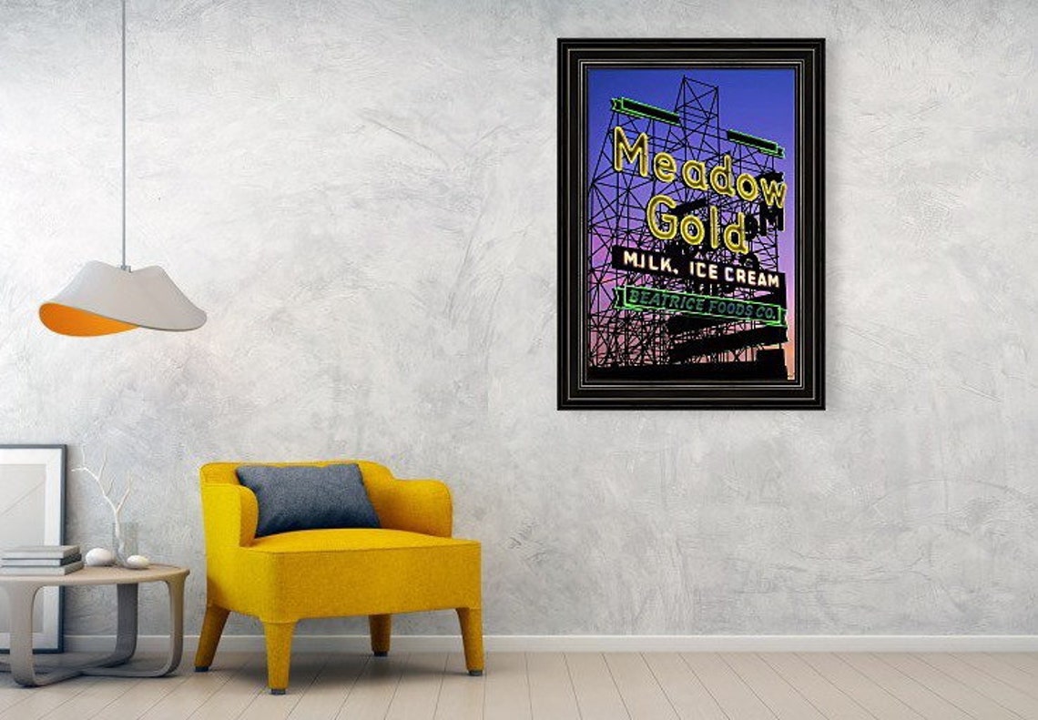 Tulsa Meadow Gold Neon Route 66 Neon Neon Sign Print Tulsa | Etsy